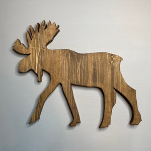 Wood Moose, Wooden Moose Cutout, Rustic Moose, Farmhouse Moose ...