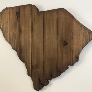 South Carolina Rustic Wood State Wooden South Carolina | Etsy