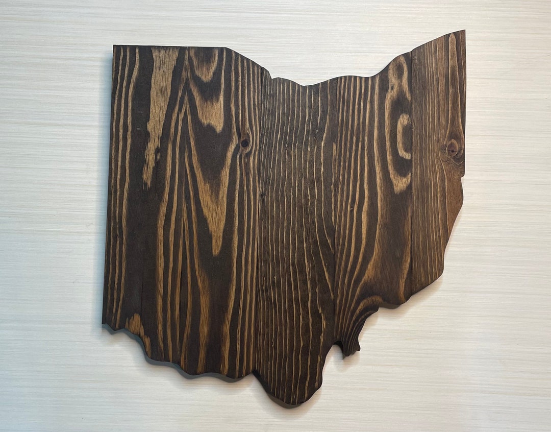 Ohio Rustic Wood Plaque, Wooden Ohio Plaque, Rustic Ohio, Ohio Sign ...