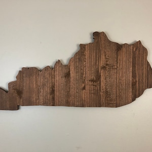 Kentucky Rustic Wood State, Wooden Kentucky State, Rustic Kentucky ...