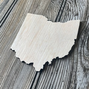Ohio Wooden State Cutout Shape for Signs, Ohio Wood State Cutout, Wood ...