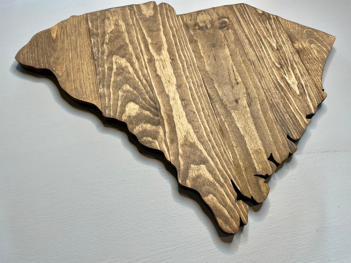 South Carolina Rustic Wood State Wooden South Carolina - Etsy