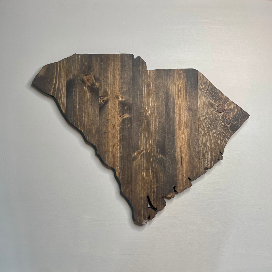 South Carolina Rustic Wood State, Wooden South Carolina, Rustic South ...