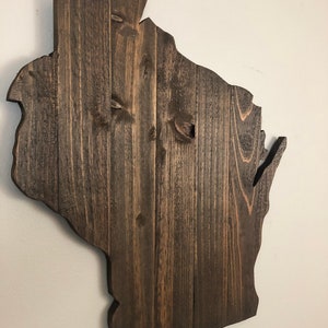 Wisconsin Rustic Wood State, Wooden Wisconsin State, Rustic Wisconsin ...