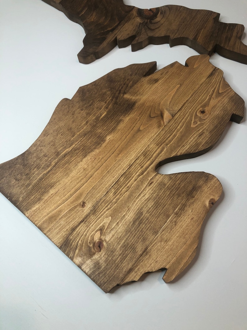 Michigan Rustic Wood State Wooden Michigan State Rustic - Etsy