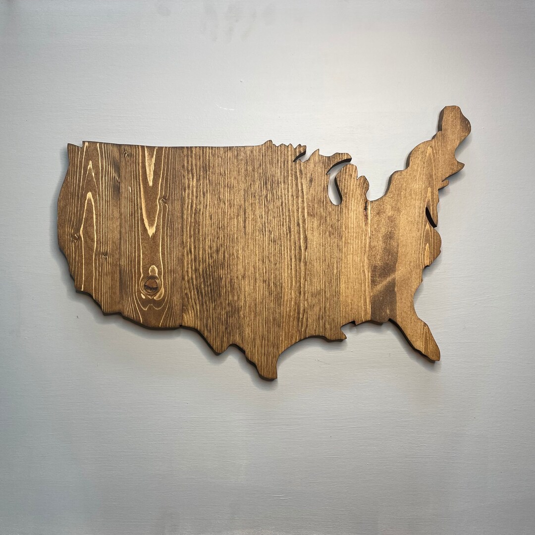United States Rustic Wood Sign, Wooden America State, Rustic USA ...