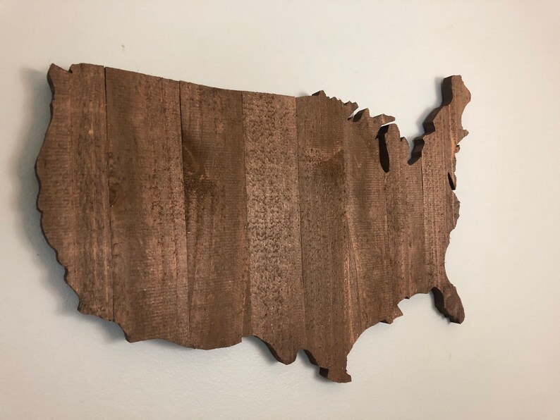 United States Rustic Wood Sign Wooden America State Rustic | Etsy