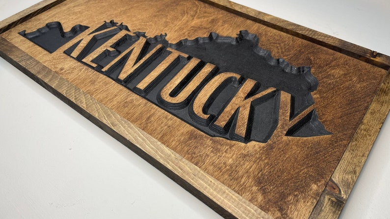 Kentucky Rustic Wood State Wooden Kentucky State Rustic - Etsy