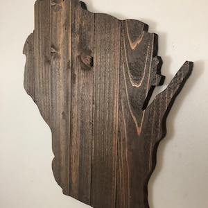 Wisconsin Rustic Wood State, Wooden Wisconsin State, Rustic Wisconsin ...