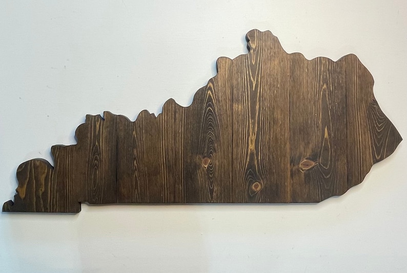 Kentucky Rustic Wood State Wooden Kentucky State Rustic - Etsy