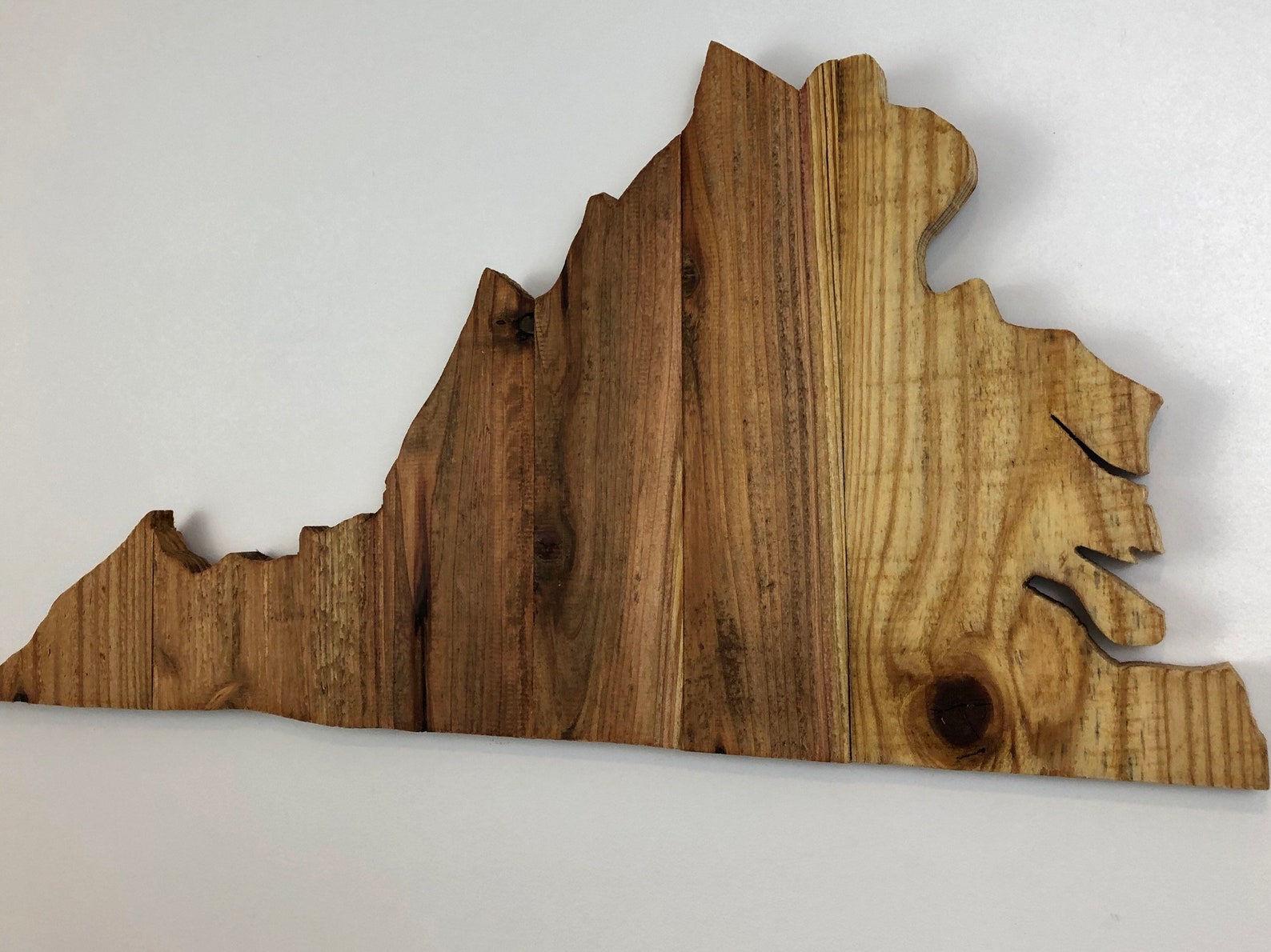 Virginia Rustic Wood State Wooden Virginia State Rustic | Etsy
