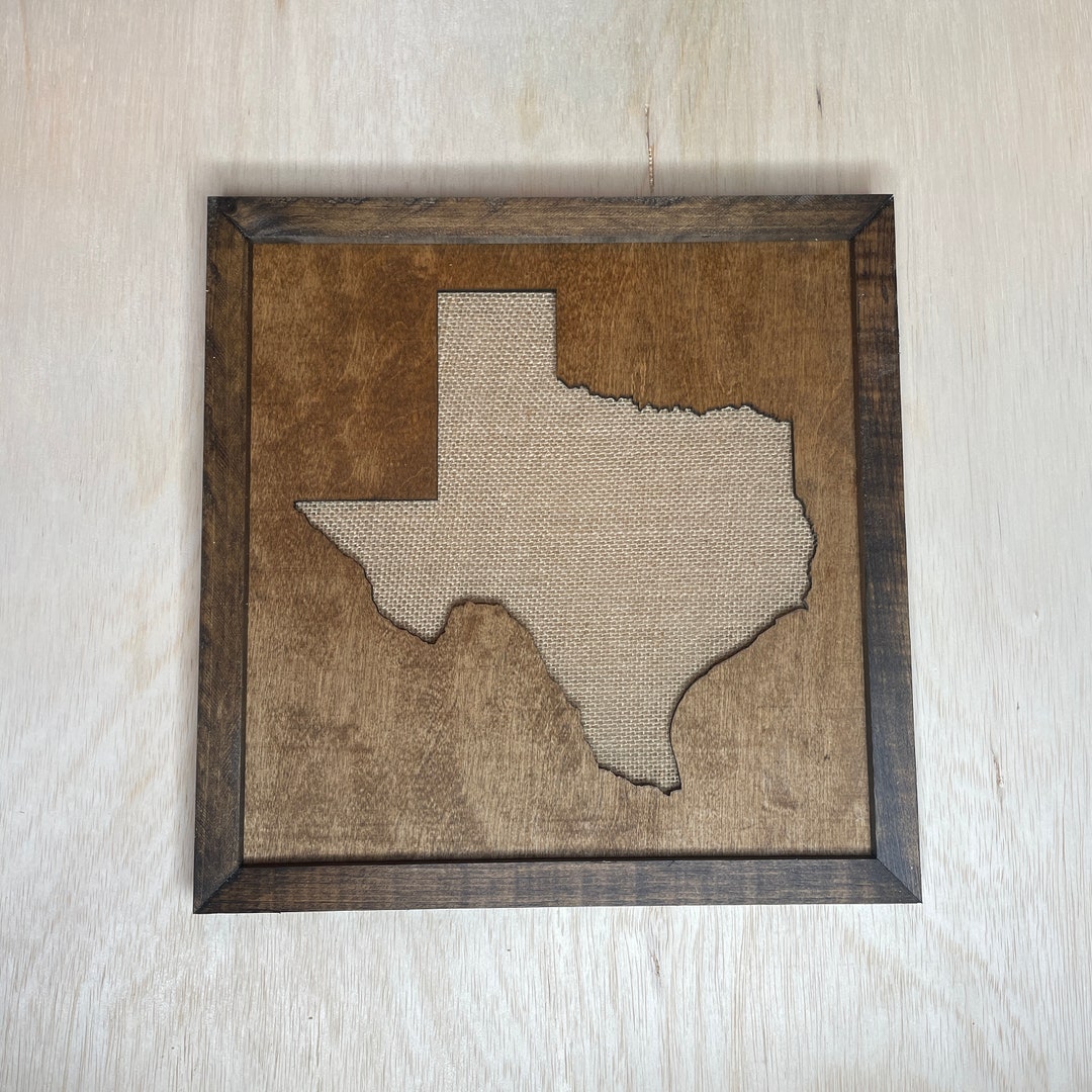 Texas Rustic Wood State, Burlap Wooden Texas State, Rustic Texas, Texas ...