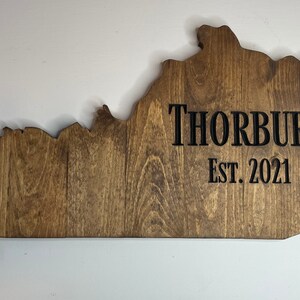 Personalized Kentucky Rustic Wood State, Wooden Kentucky State, Rustic ...
