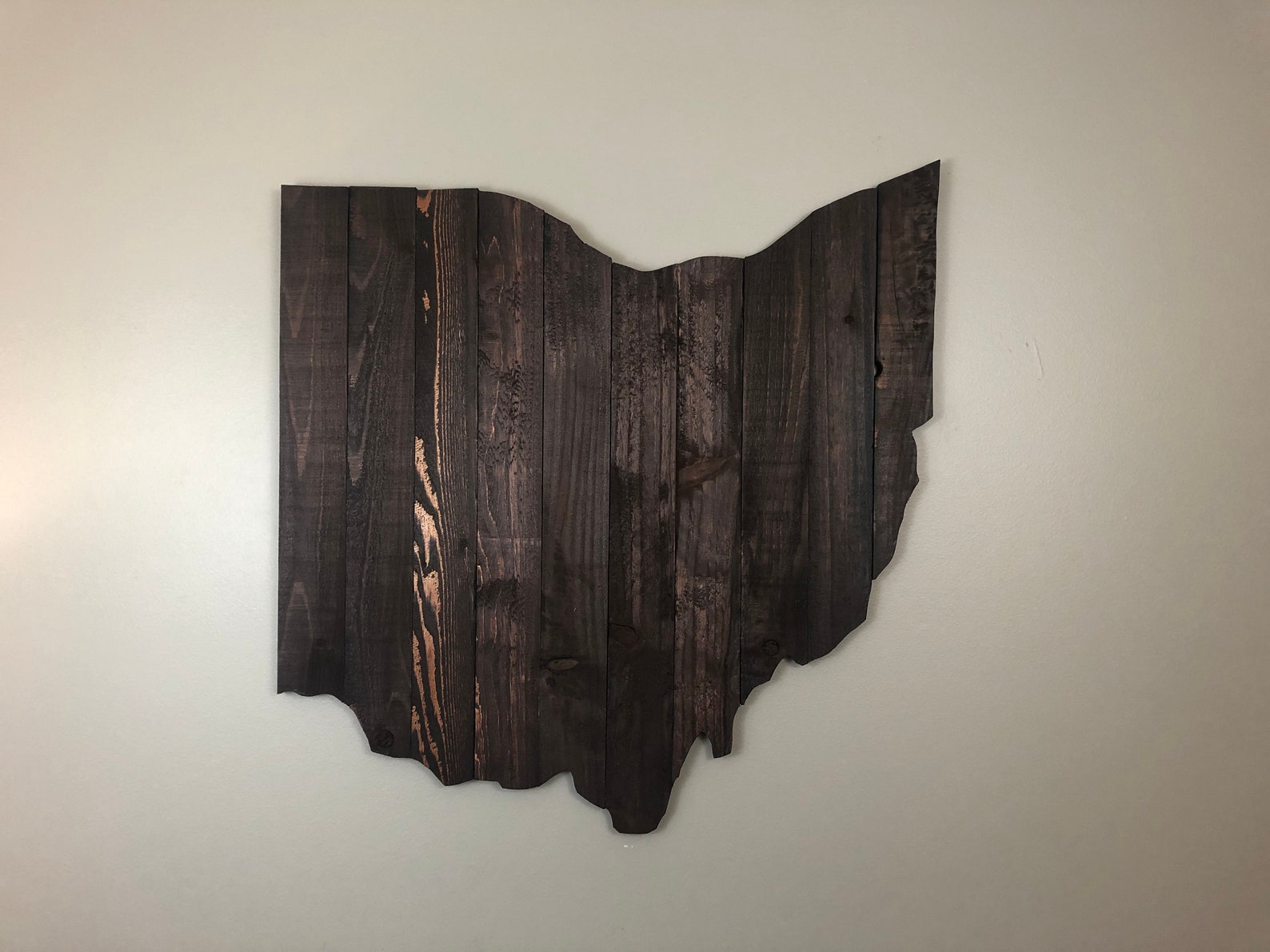 Ohio Rustic Wood State Wooden Ohio State Rustic Ohio Ohio - Etsy