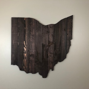 Ohio Rustic Wood State, Wooden Ohio State, Rustic Ohio, Ohio Sign, Ohio ...