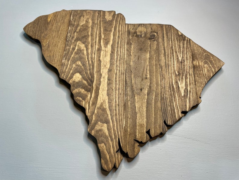 South Carolina Rustic Wood State Wooden South Carolina - Etsy
