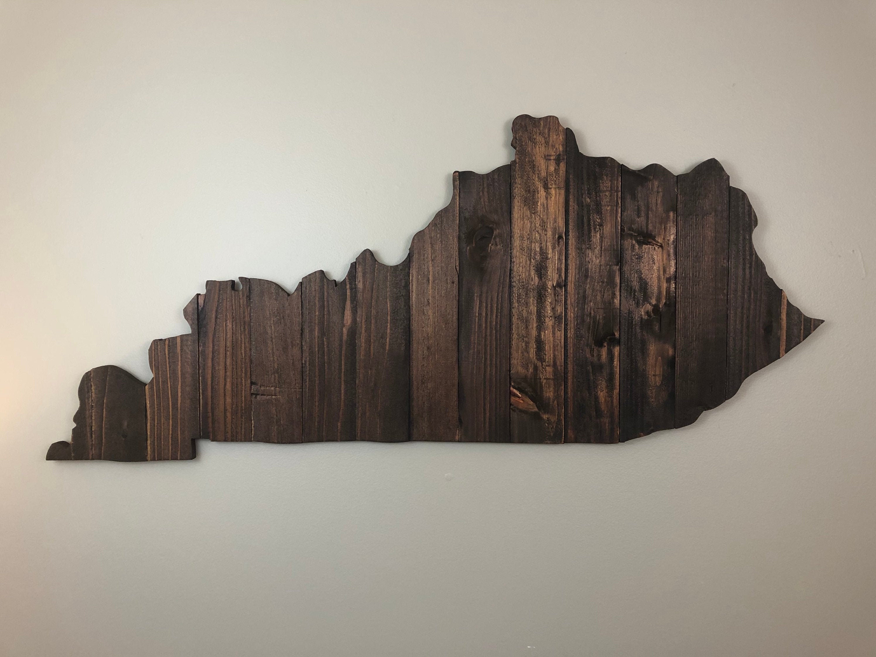 Kentucky Rustic Wood State, Wooden Kentucky State, Rustic Kentucky ...