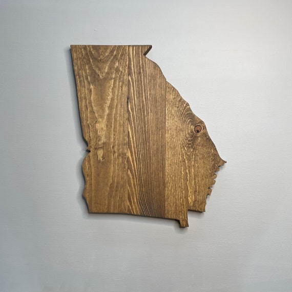 Georgia Rustic Wood State Wooden Georgia State Rustic - Etsy