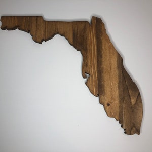 Florida Rustic Wood State Cut Out, Large State Cutout, Wood State ...
