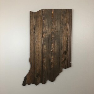 Indiana Rustic Wood State, Wooden Indiana State, Rustic Indiana ...