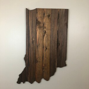 Indiana Rustic Wood State, Wooden Indiana State, Rustic Indiana ...