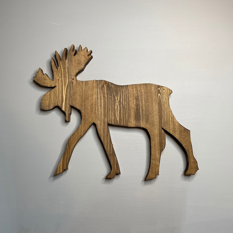 Wood Moose Wooden Moose Cutout Rustic Moose Farmhouse - Etsy