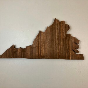 Virginia Rustic Wood State Wooden Virginia State Rustic | Etsy