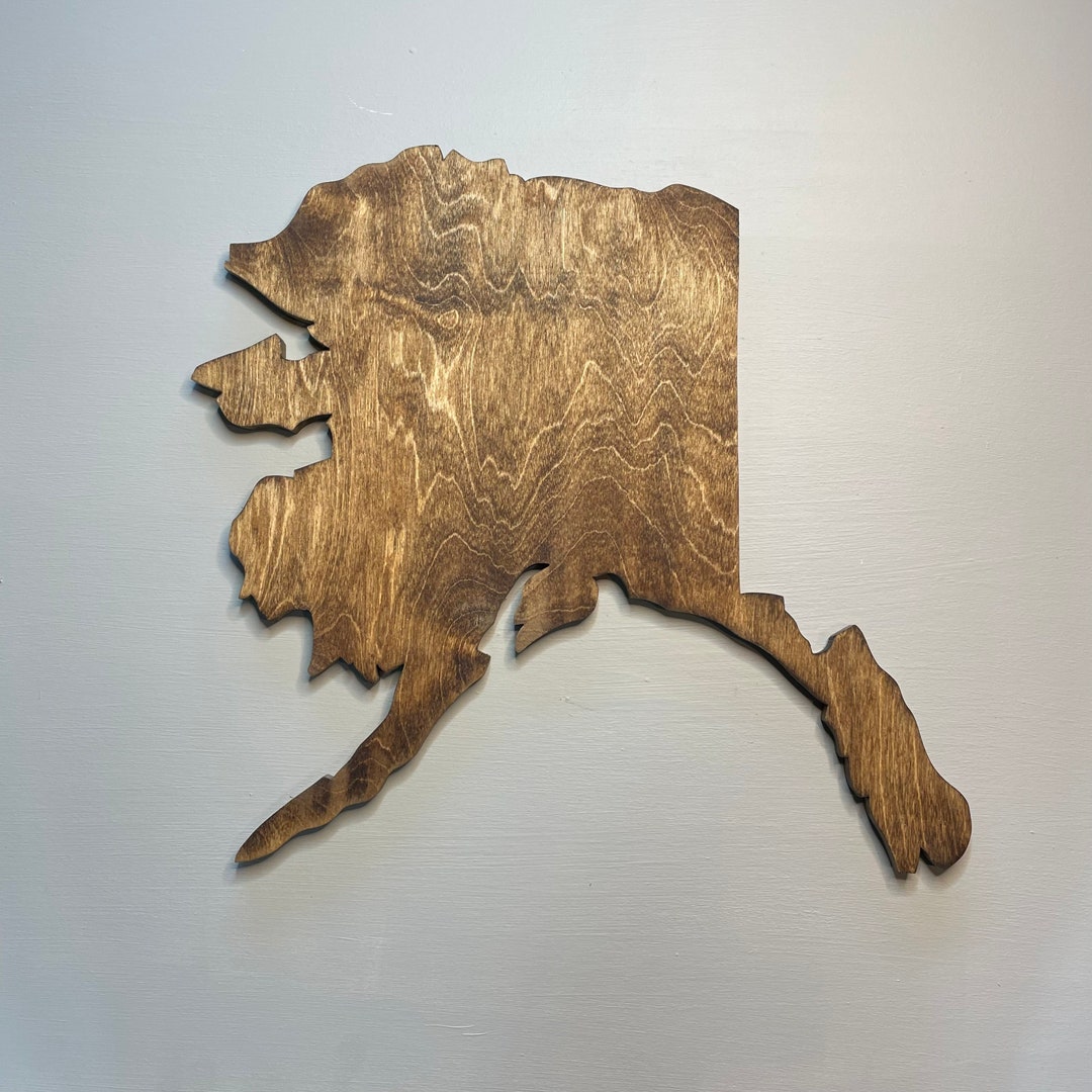 Alaska Rustic Wood State, Wooden Alaska State, Rustic Alaska, Alaska ...