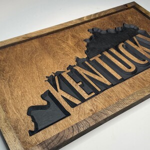Kentucky Rustic Wood State, Wooden Kentucky State, Rustic Kentucky ...