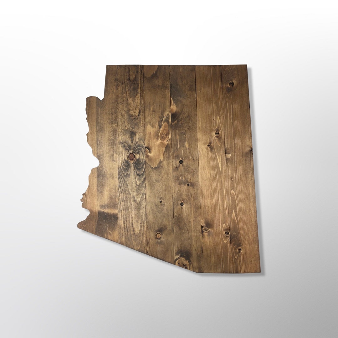 Arizona Rustic Wood State, Wooden Arizona State, Rustic Arizona ...