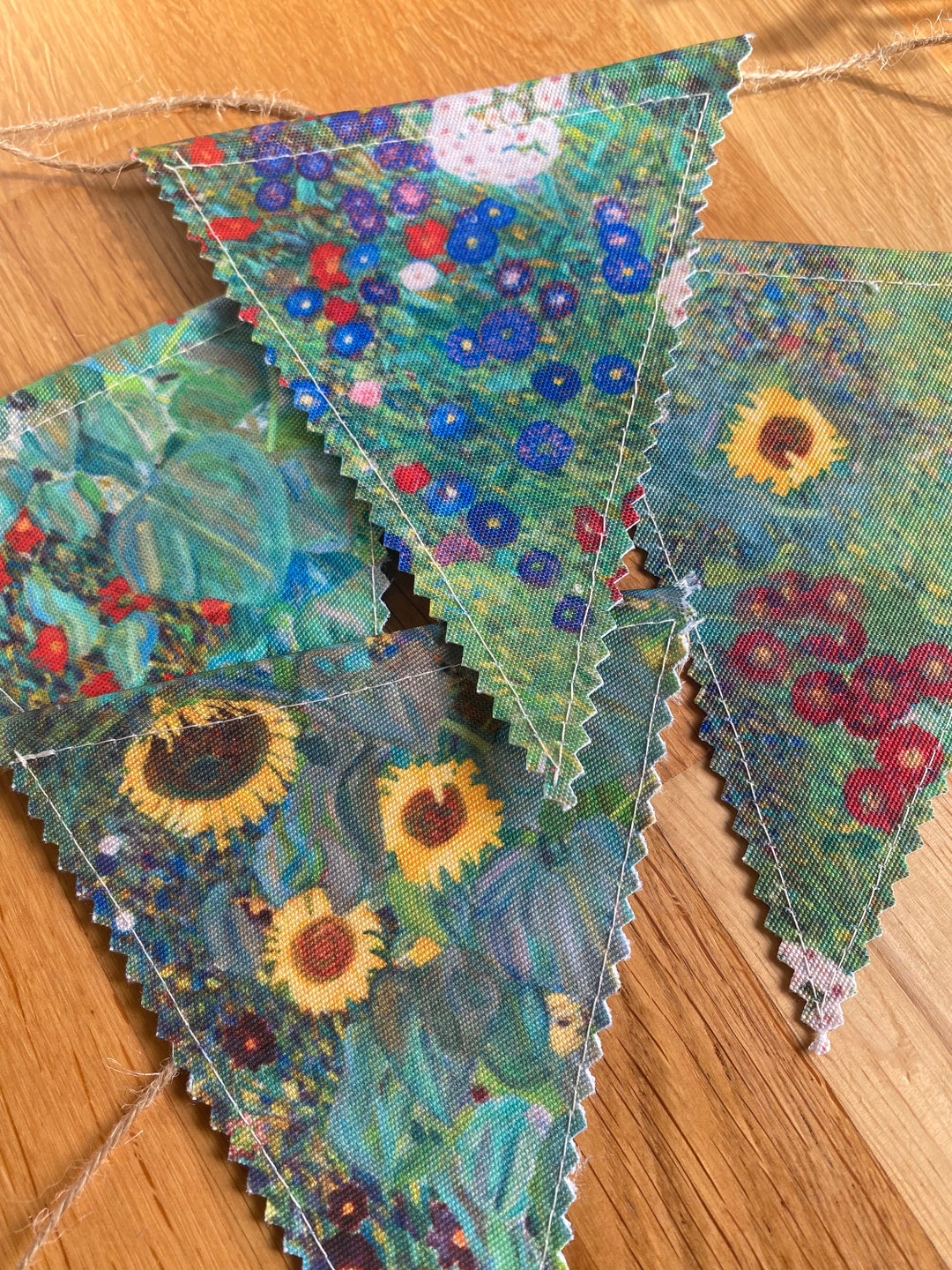 100%, Waterproof DOUBLE SIDED Floral Bunting – Outdoor, Indoor Banner ...