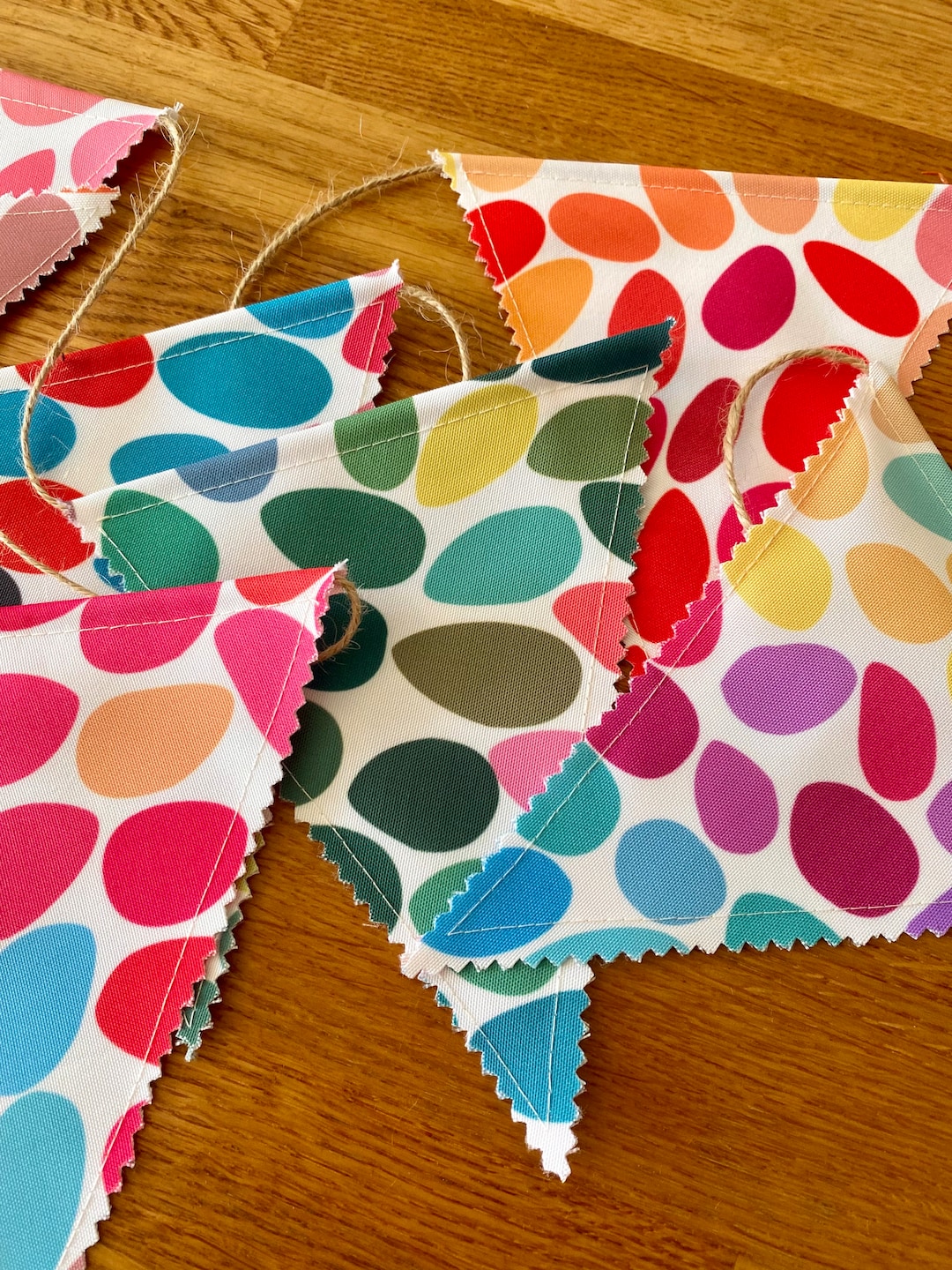 100% WATERPROOF, DOUBLE SIDED Bunting, Waterproof Bunting, Multi ...