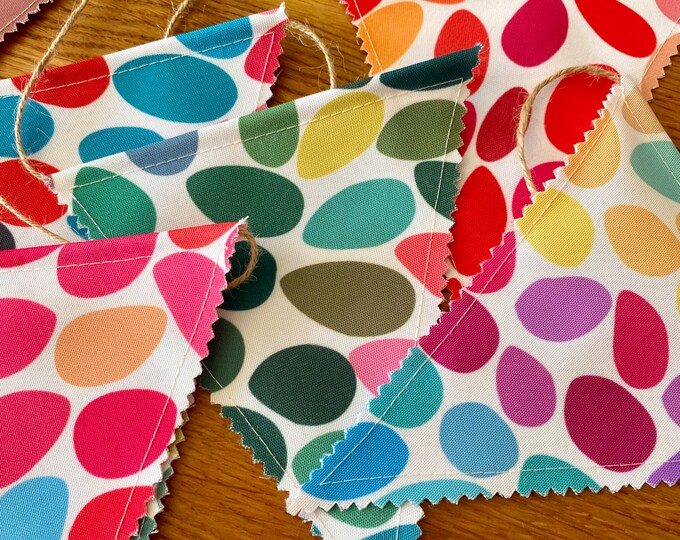 100% WATERPROOF, DOUBLE SIDED Bunting, Waterproof Bunting, Multi ...