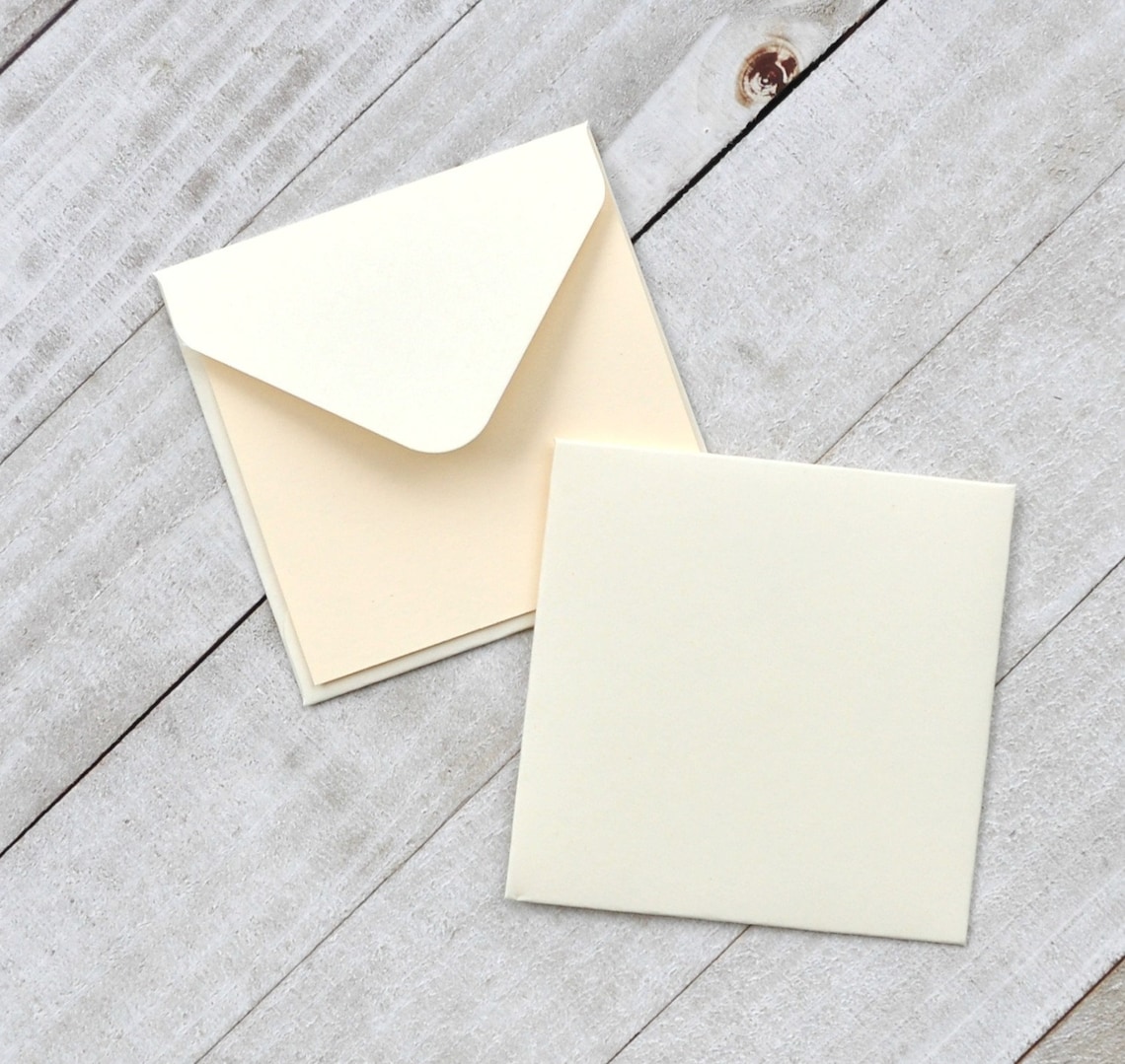 Ivory Mini Envelopes, Blank Mini Cards, Cream Envelopes, Bridal Shower ...