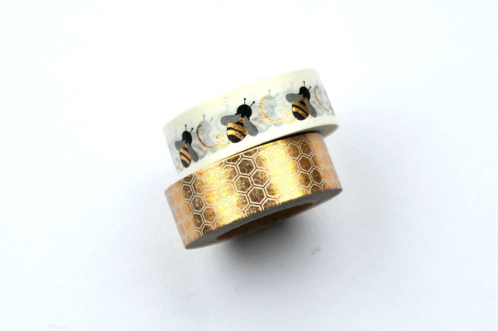 Honey Bee Washi Tape, Honeycomb Washi Tape, Decorative Craft Tape, Gold ...