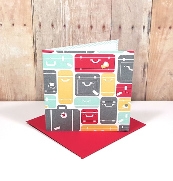 Items similar to Suitcase Mini Cards, Blank Note Cards, Small Note ...