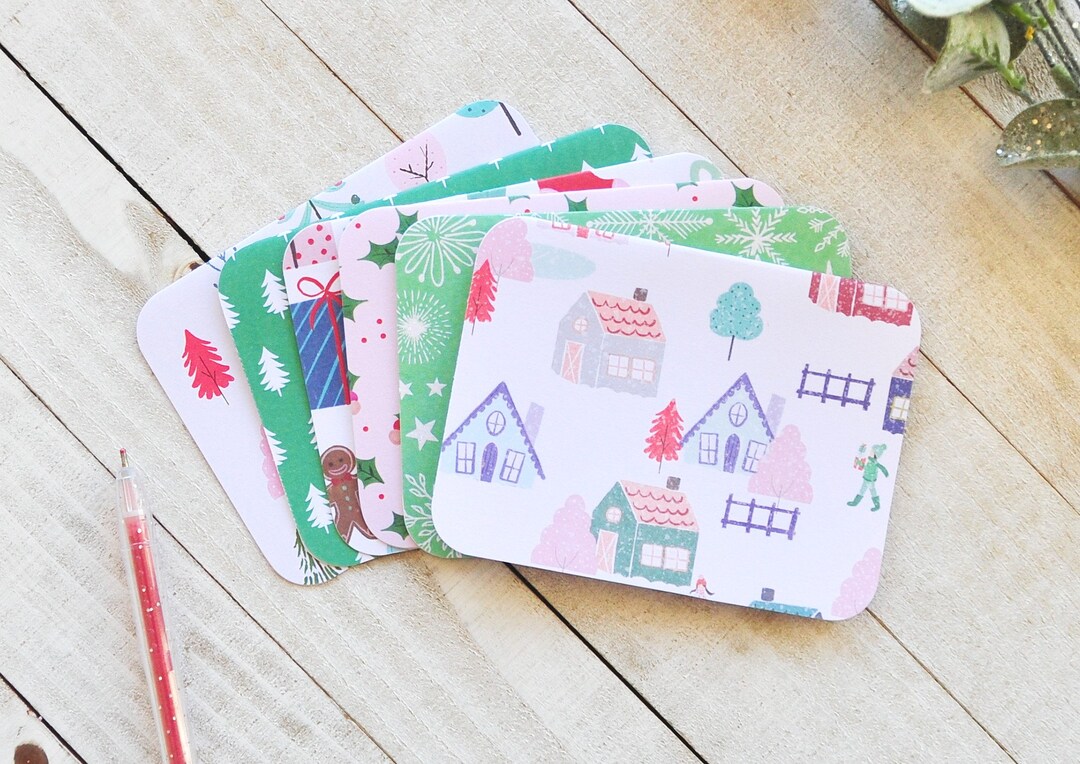 Assorted Mini Christmas Cards, Smallchristmas Cards, Gift Enclosure ...