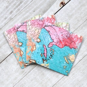 World Map Mini Envelopes, Travel Cards, Blank Cards, Patterned ...
