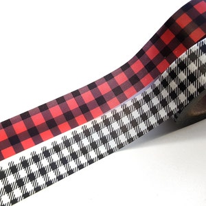 Plaid Washi Tape, Buffalo Plaid Washi Tape, Red and Black Washi Tape ...