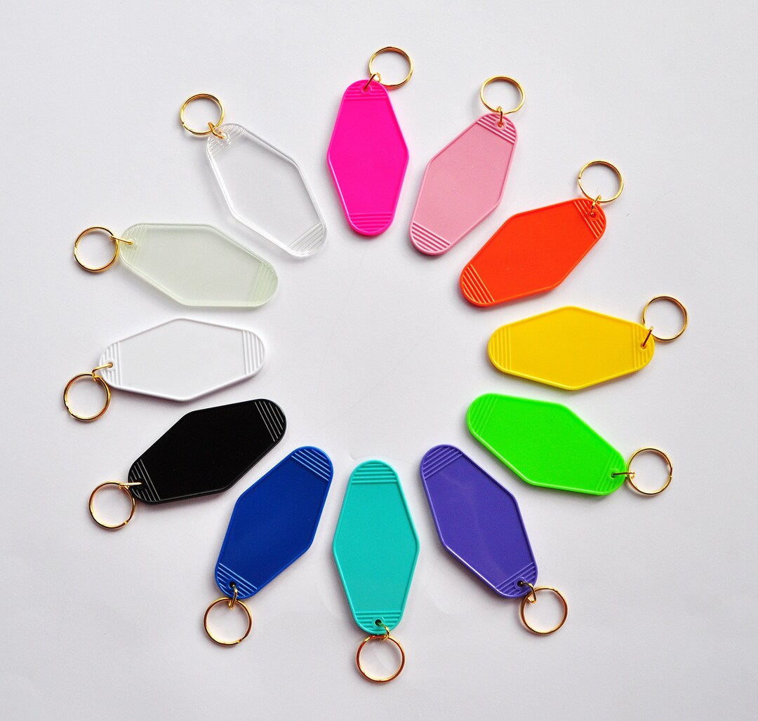 Motel Keychain Blanks, Retro Motel Keychains, Keychains for Vinyl ...