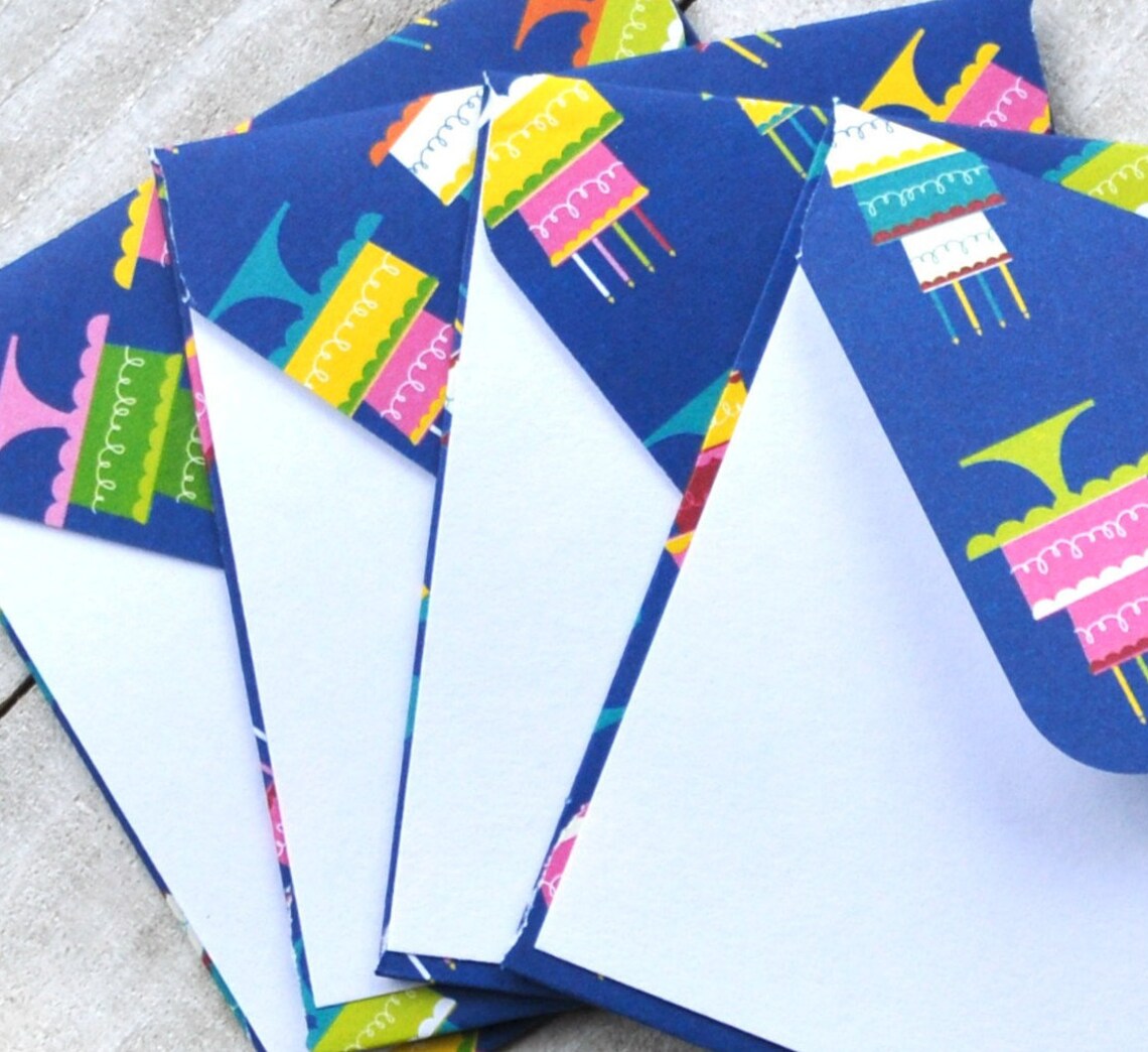 Birthday Mini Envelopes Enclosure Cards Birthday Note Cards | Etsy
