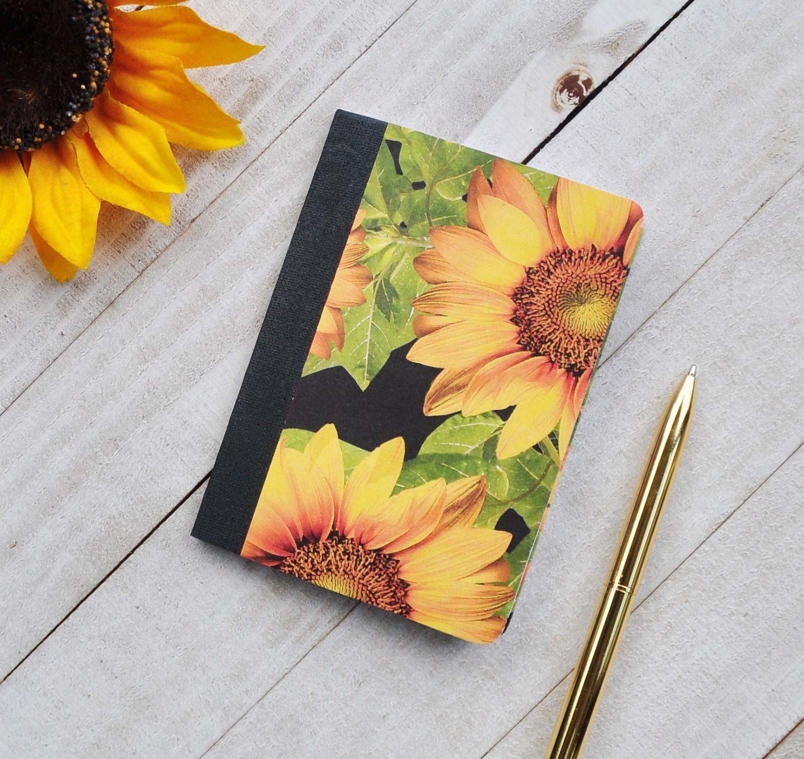 Small Sunflower Notebook Altered Composition Notebook Diary | Etsy