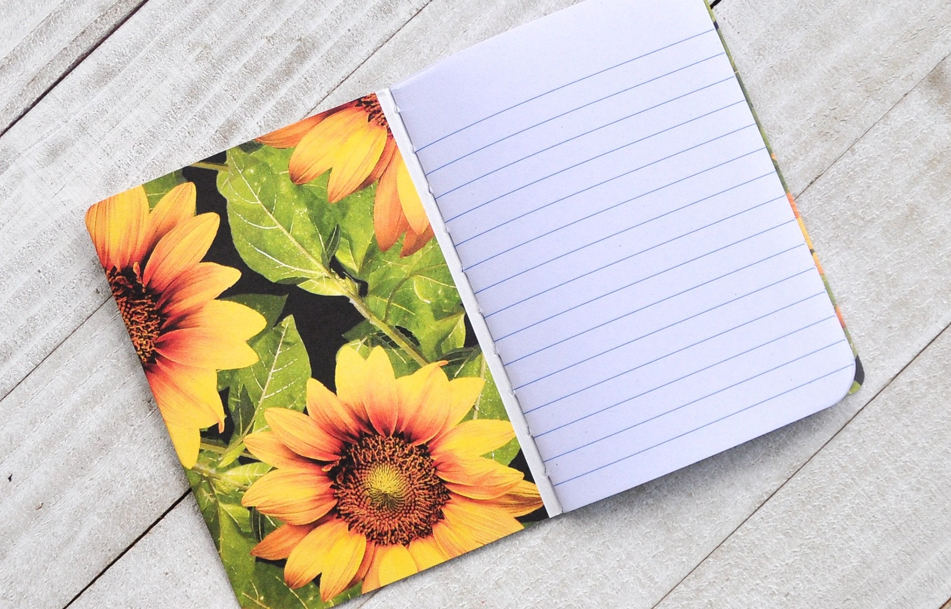 Small Sunflower Notebook Altered Composition Notebook Diary | Etsy