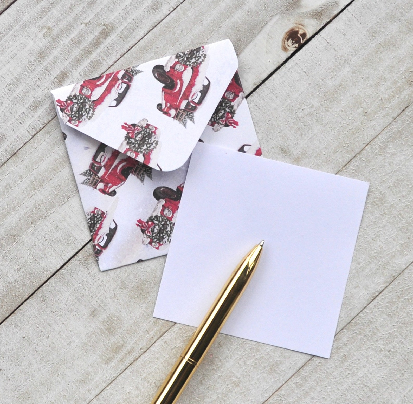 Red Truck Mini Envelopes, Christmas Cards, Enclosure Cards, Gift Tags ...
