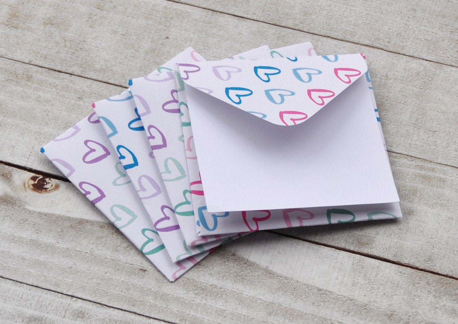 Small Heart Envelopes Heart Mini Envelopes Valentine Cards | Etsy