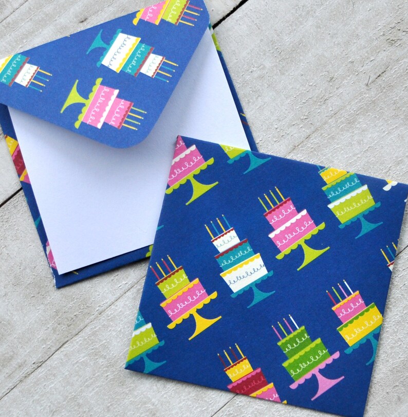Birthday Mini Envelopes Enclosure Cards Birthday Note Cards - Etsy