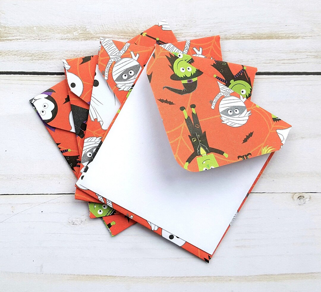 Halloween Mini Envelopes, Ghost Envelopes, Vampire, Witch, Mummy ...