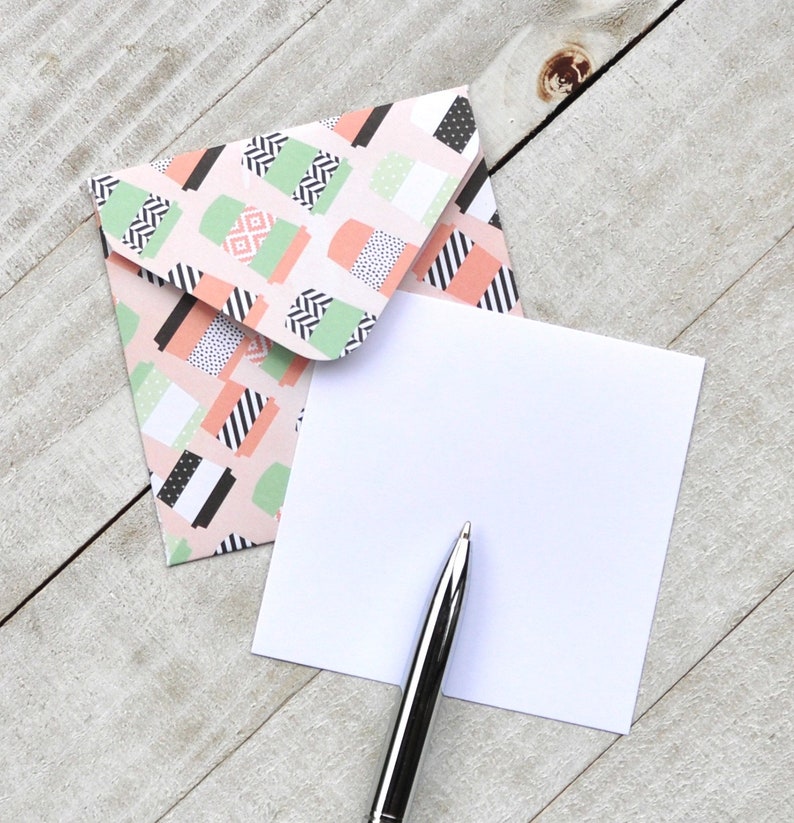 Coffee Mini Envelopes Blank Cards Small Stationery - Etsy