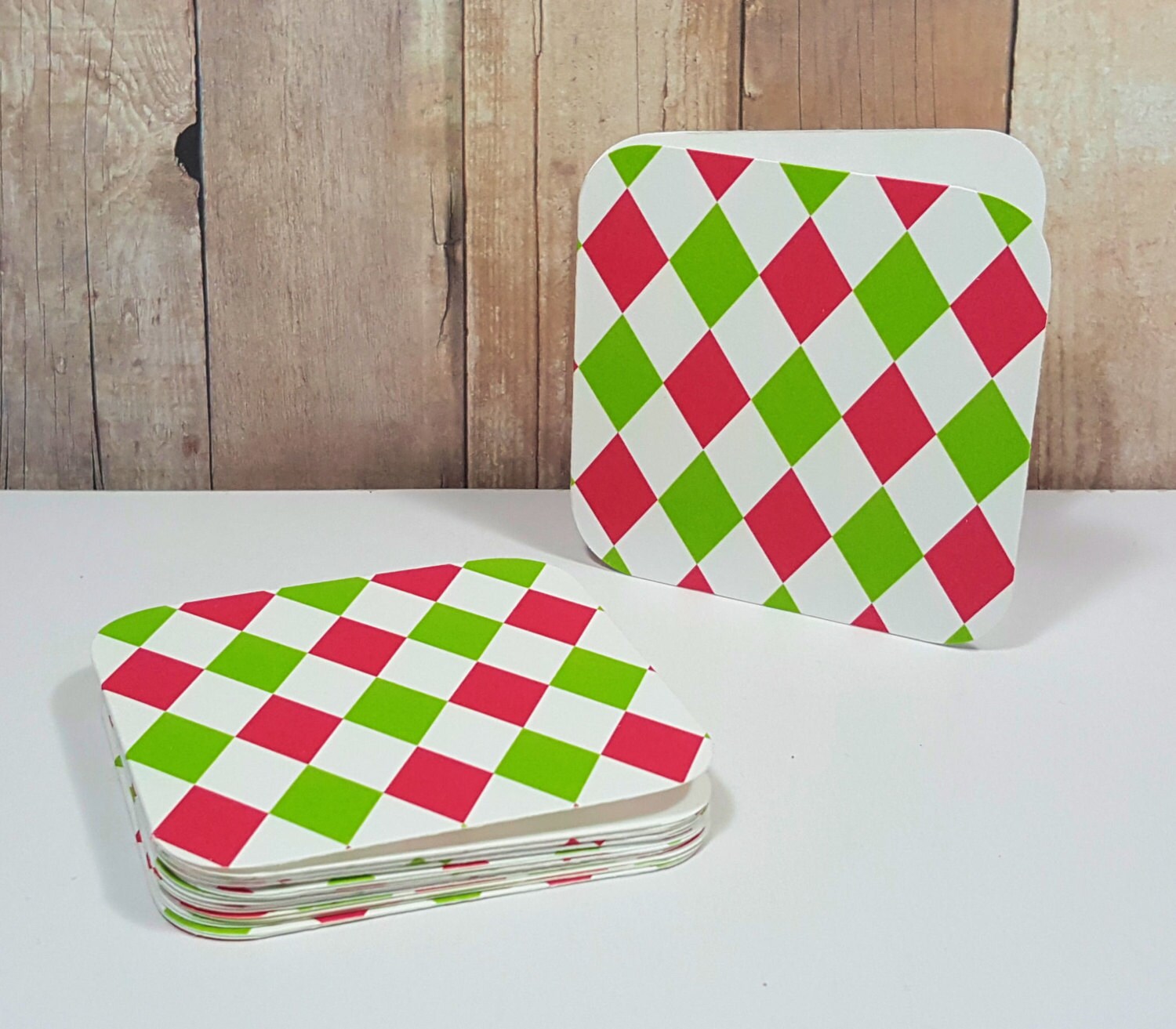 Red and Green Mini Cards Small Christmas Note Cards - Etsy