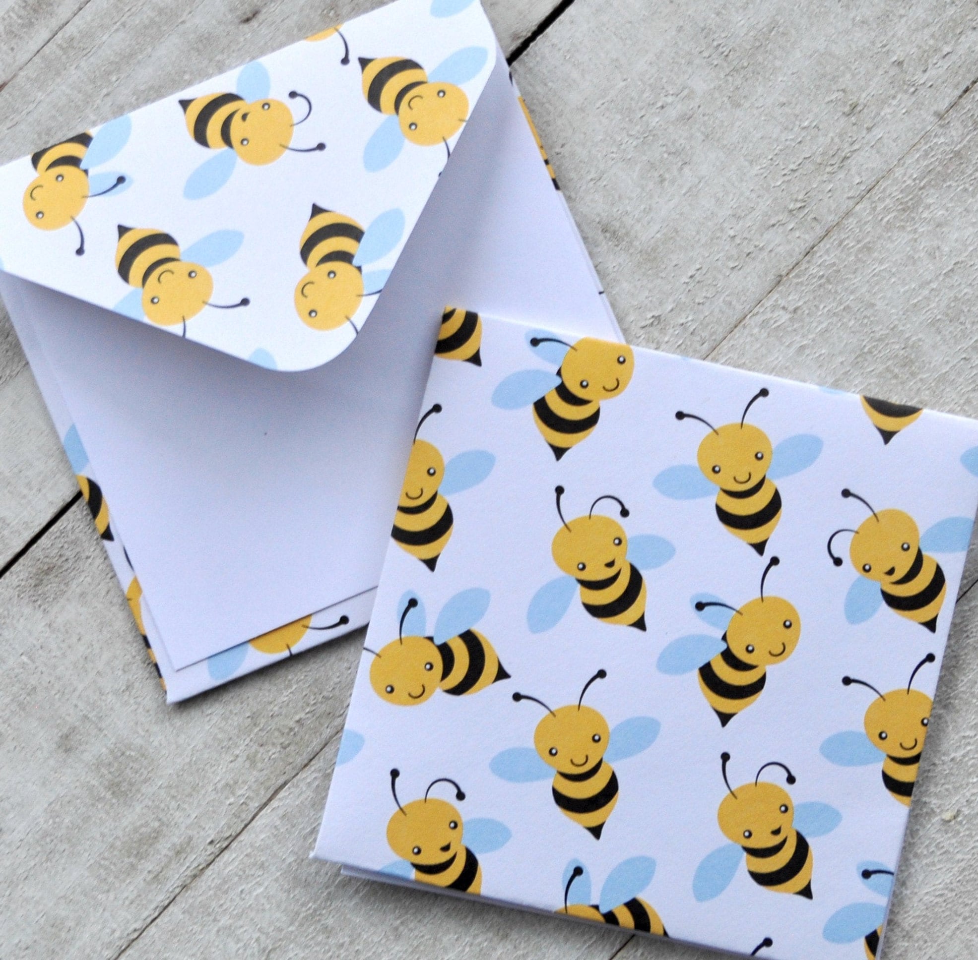 Bee Mini Envelopes, Honey Bee Favors, Gift Enclosure Cards, Bumble Bee ...